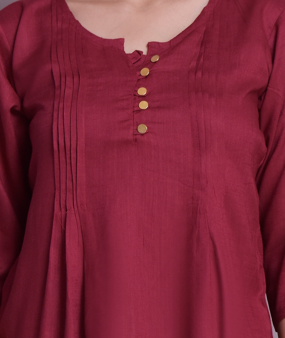 Shop Now Maroon Plus Size Tunics Top - ADIRICHA