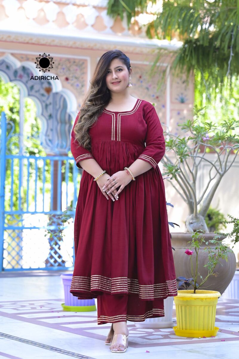 Shop Now Safia Maroon Gul Dress » 𝗔𝗗𝗜𝗥𝗜𝗖𝗛𝗔