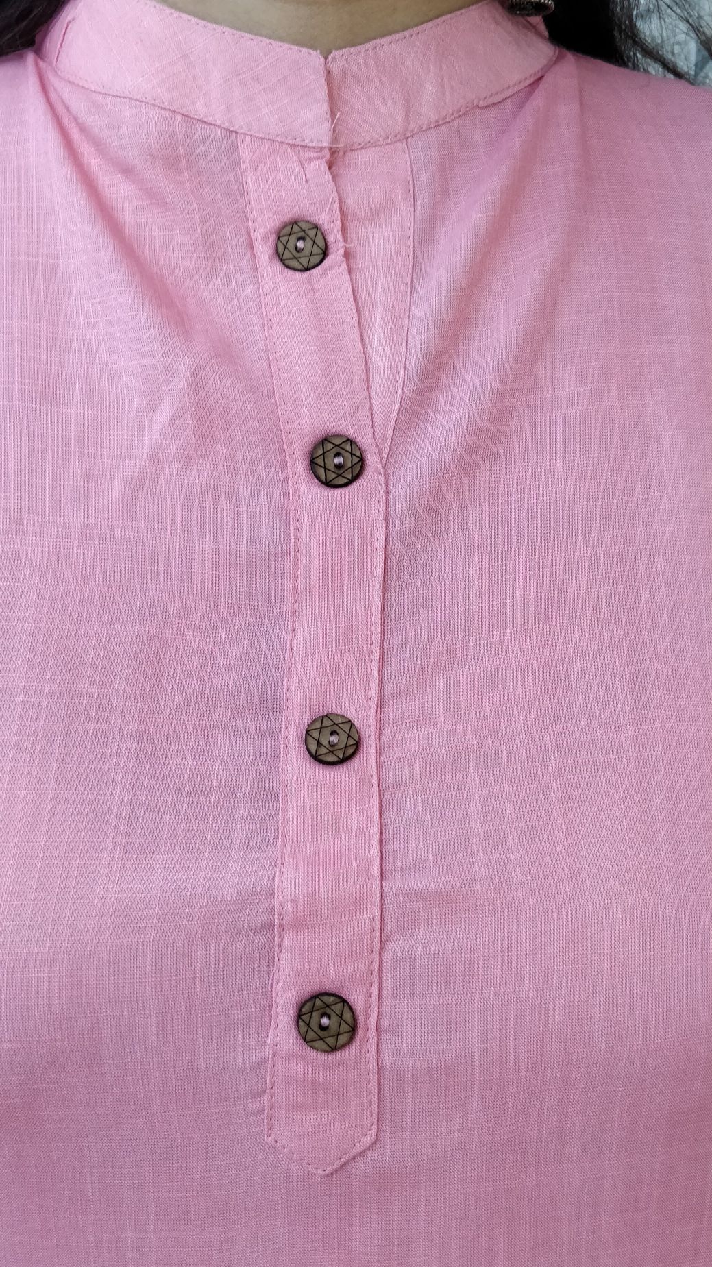 Shop Now Women Baby Pink Kurta For Plus Size - ADIRICHA