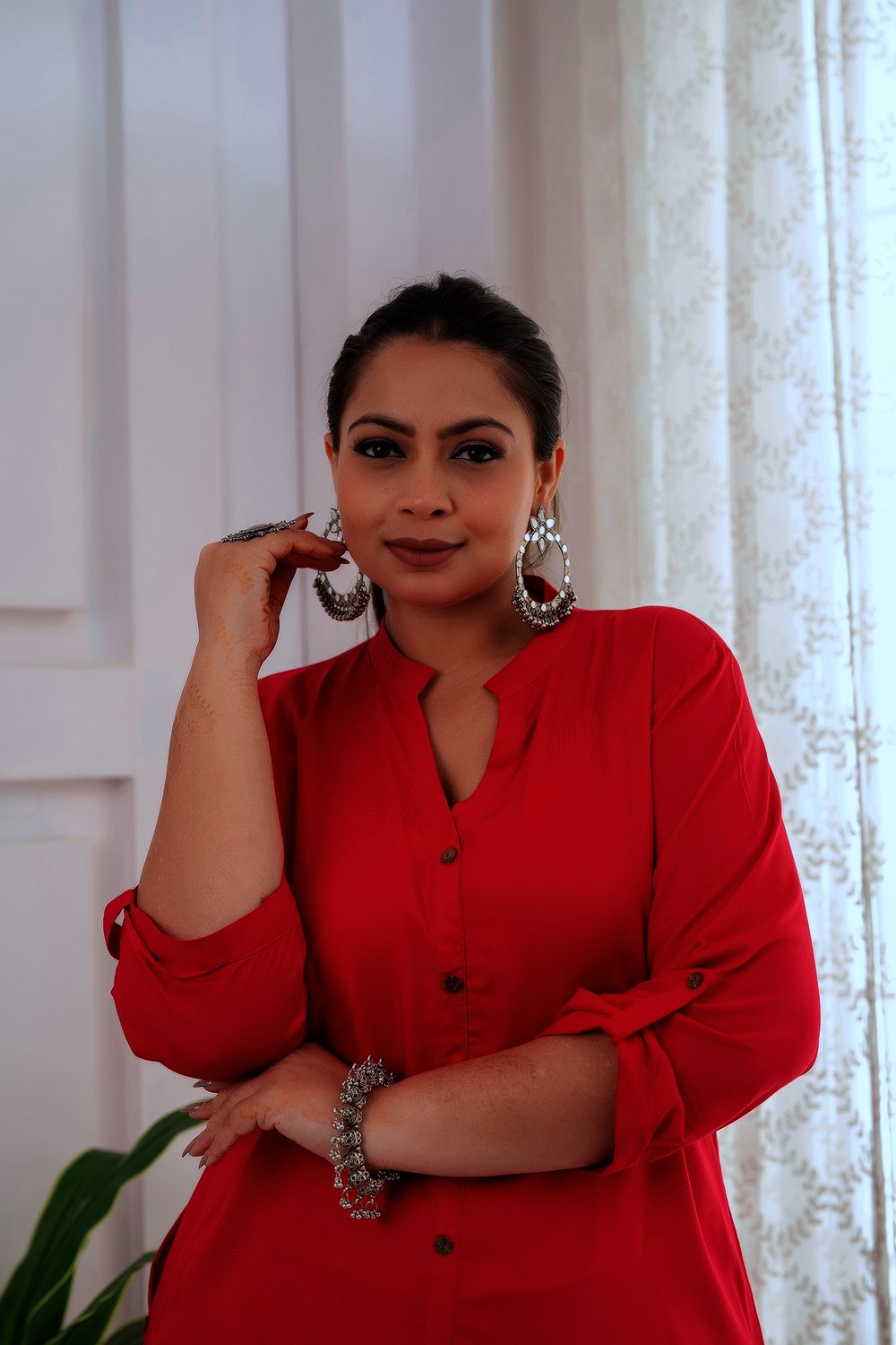 Shop Now Plus Size Rani Pink Pathani Co Ord Set - ADIRICHA