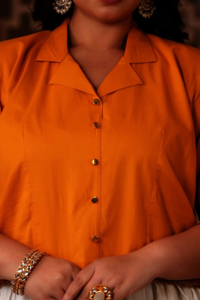 Shop Now Plus Size White Mustard Skirt Top Set - ADIRICHA